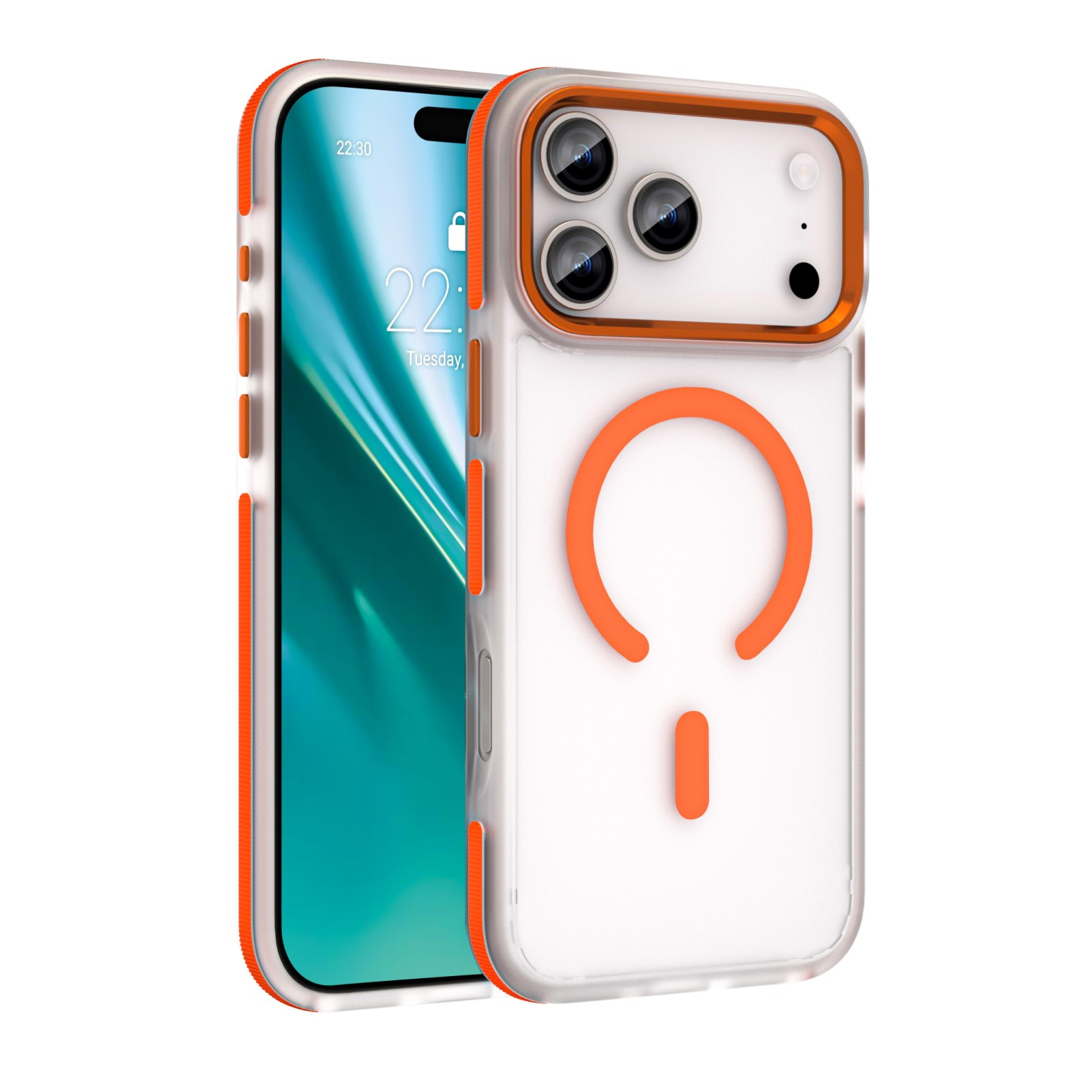 ETTERI Icy Mag, Coque arrière, Apple, iPhone 16 Pro, Orange | MediaMarkt