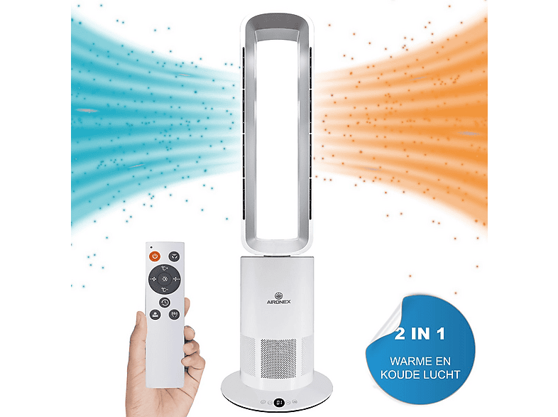AIRONEX Bladeless Fan: Krachtige Verkoeling – 10 Standen – Veilig ...