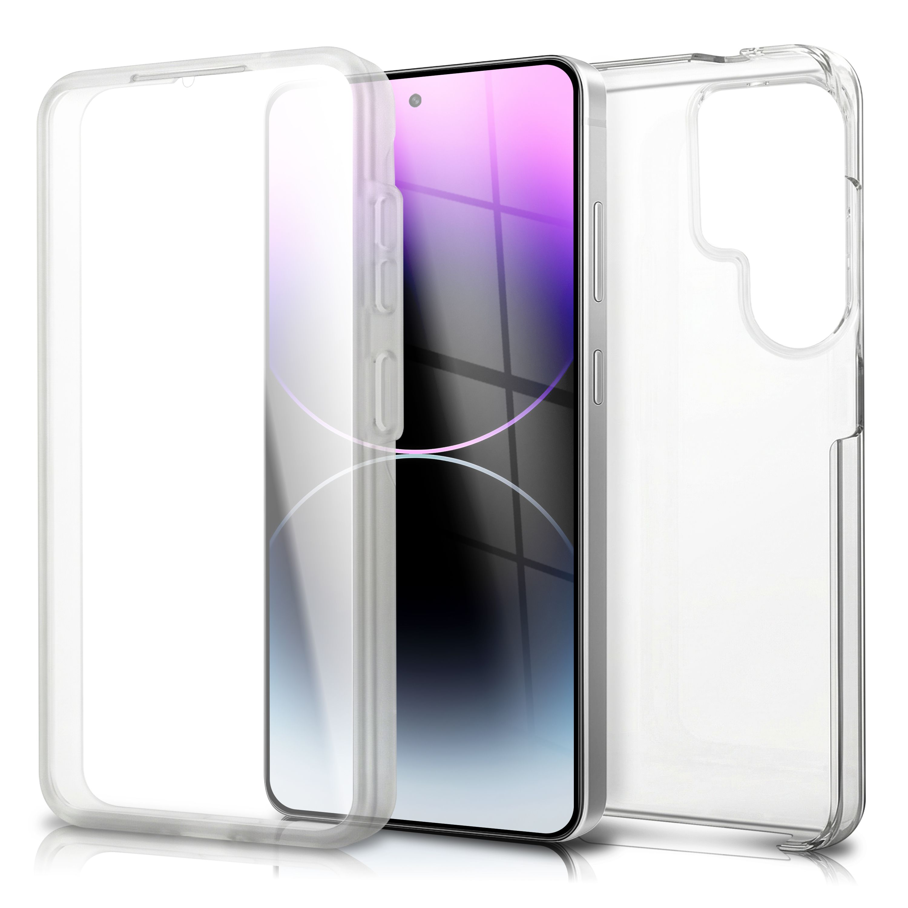 NALIA Full Body Case, Klare 360° Hülle Vorne & Hinten, Full Cover ...