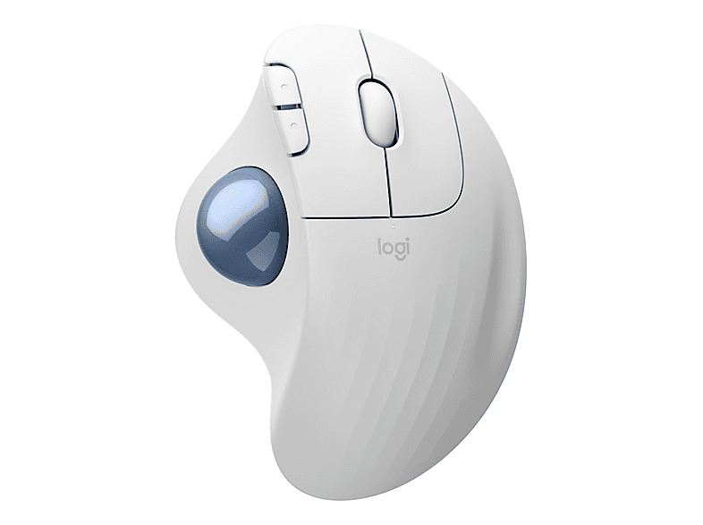 LOGITECH ERGO M575S WLESS OFFWHITE+BLUE TRACKBALL Mouse, Bianco sporco ...