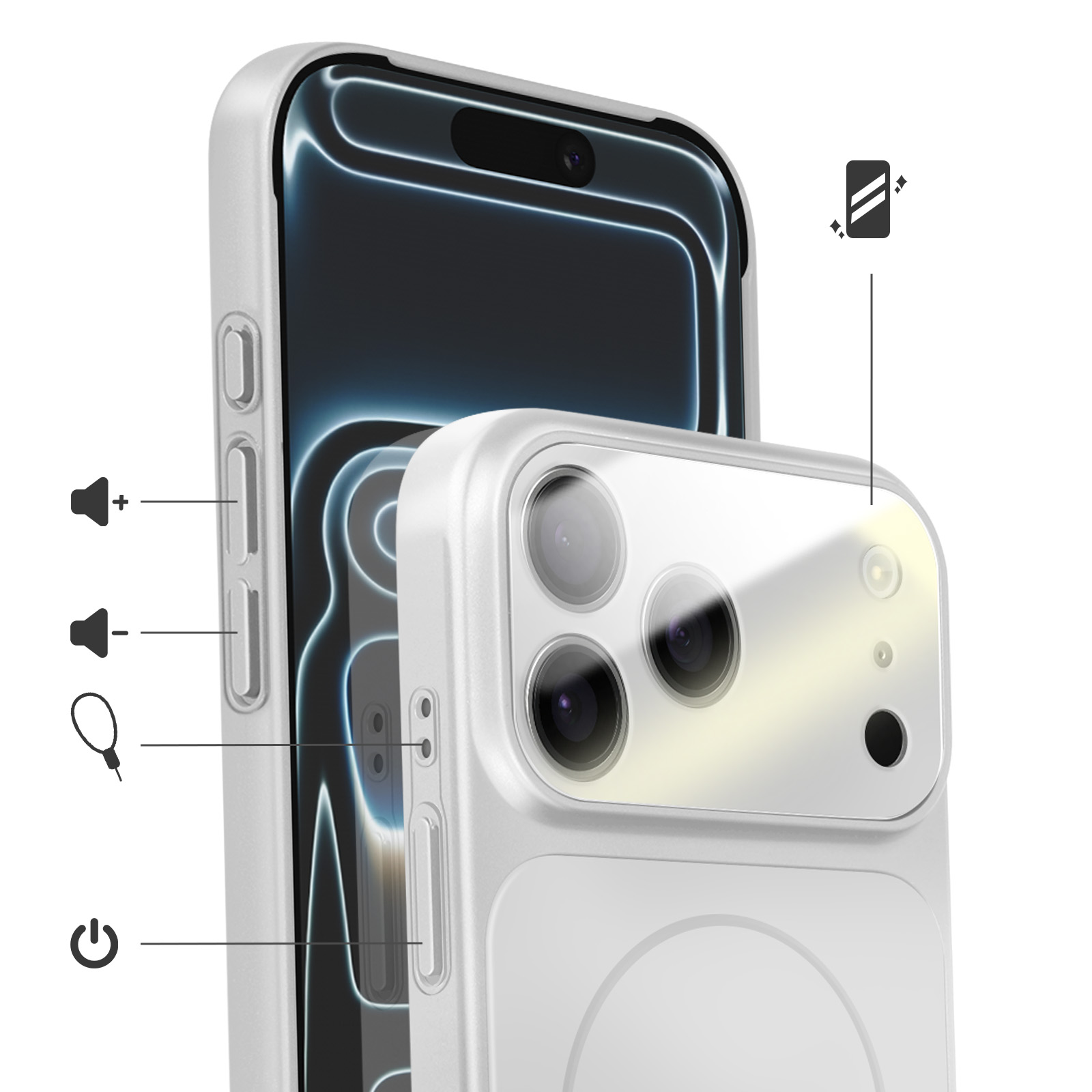 Carcasa para móvil | AVIZAR MBMag Serie, Compatible con Apple iPhone 17 ...