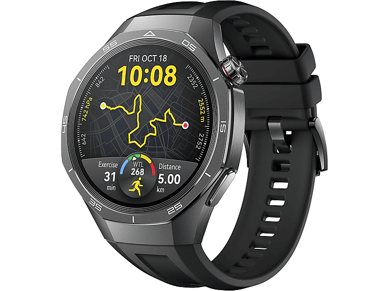 HUAWEI Watch GT 5 Pro 46 mm Smartwatch GPS EKG Uhr Titan, schwarz ...