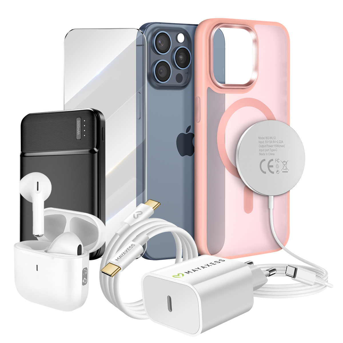 AVIZAR DIAMPK15X, Full Cover, Apple, iPhone 15 Pro Max, Rosa | MediaMarkt