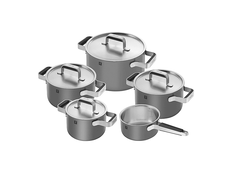 ZWILLING 1028803 KOCHGESCHIRRSET PURE 5-TLG. GRAU Topfset (Edelstahl ...