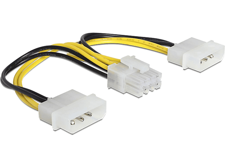 HELOS 83410 Interne stroomkabels 2 m Zwart, Geel | MediaMarkt