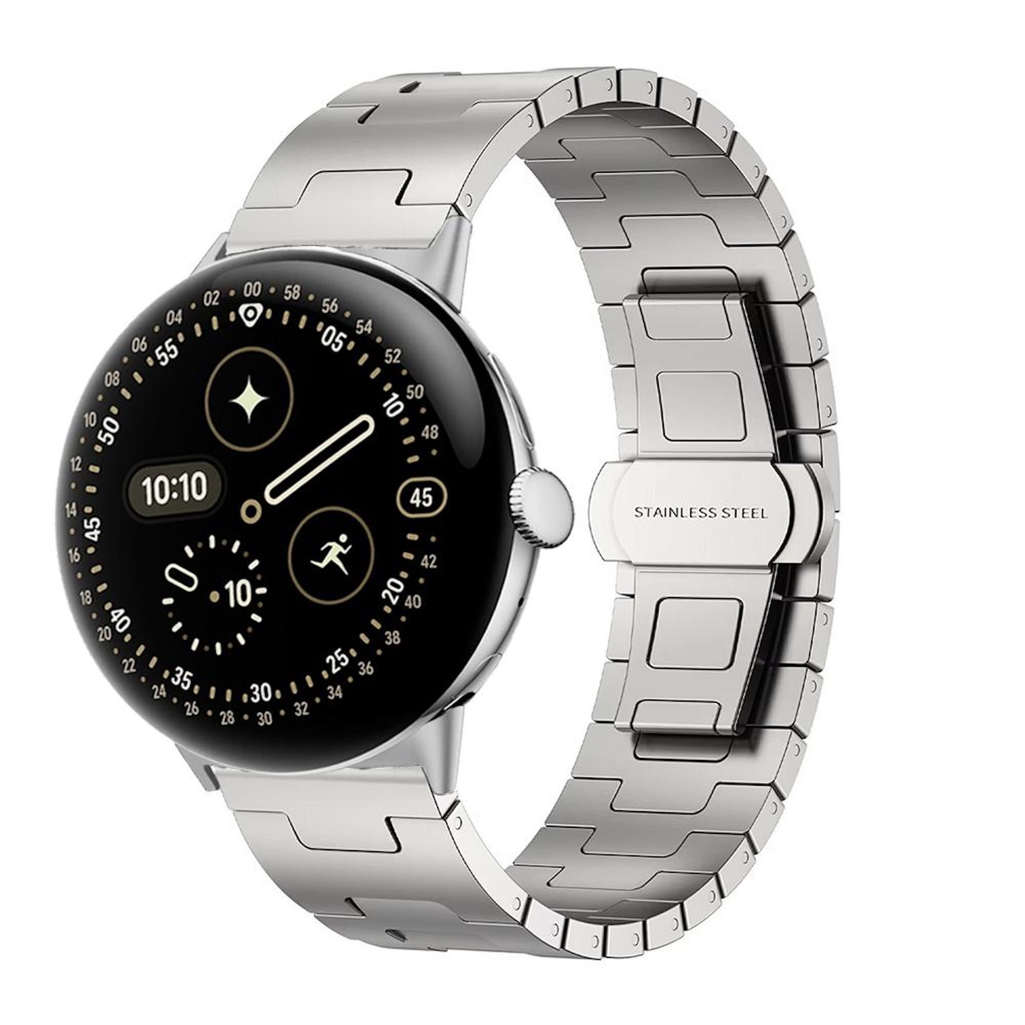 WIGENTO Edelstahl Band mit Butterflyverschluss, Ersatzarmband, Google ...