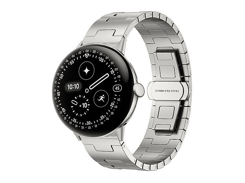 WIGENTO Edelstahl Band mit Butterflyverschluss, Ersatzarmband, Google ...