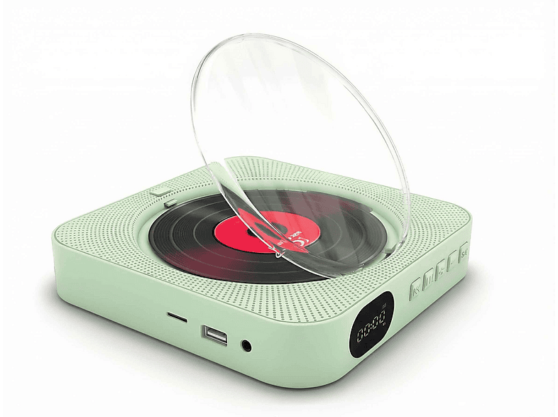 BYTELIKE Bluetooth 5.0 Wandmontage USB TF 10W Tragbarer CD-Player Grün ...
