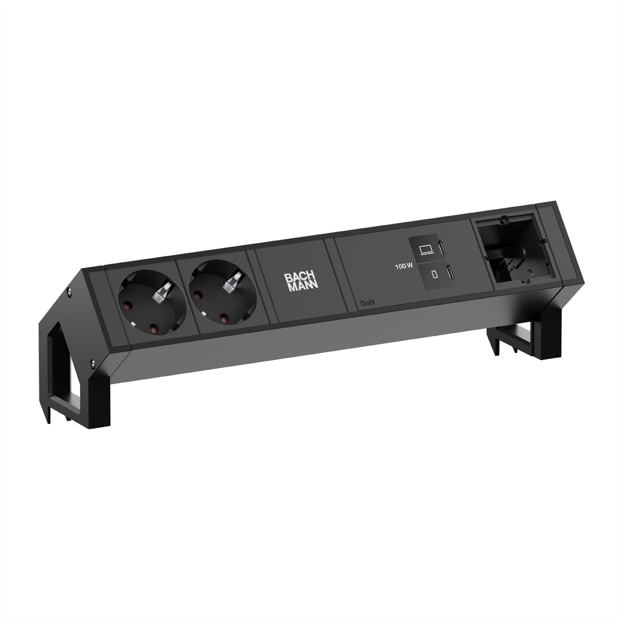 BACHMANN DESK2 2xCEE7/3 1xUSB C/C 100W Aufbau-Anschlussfelder DESK2 ...