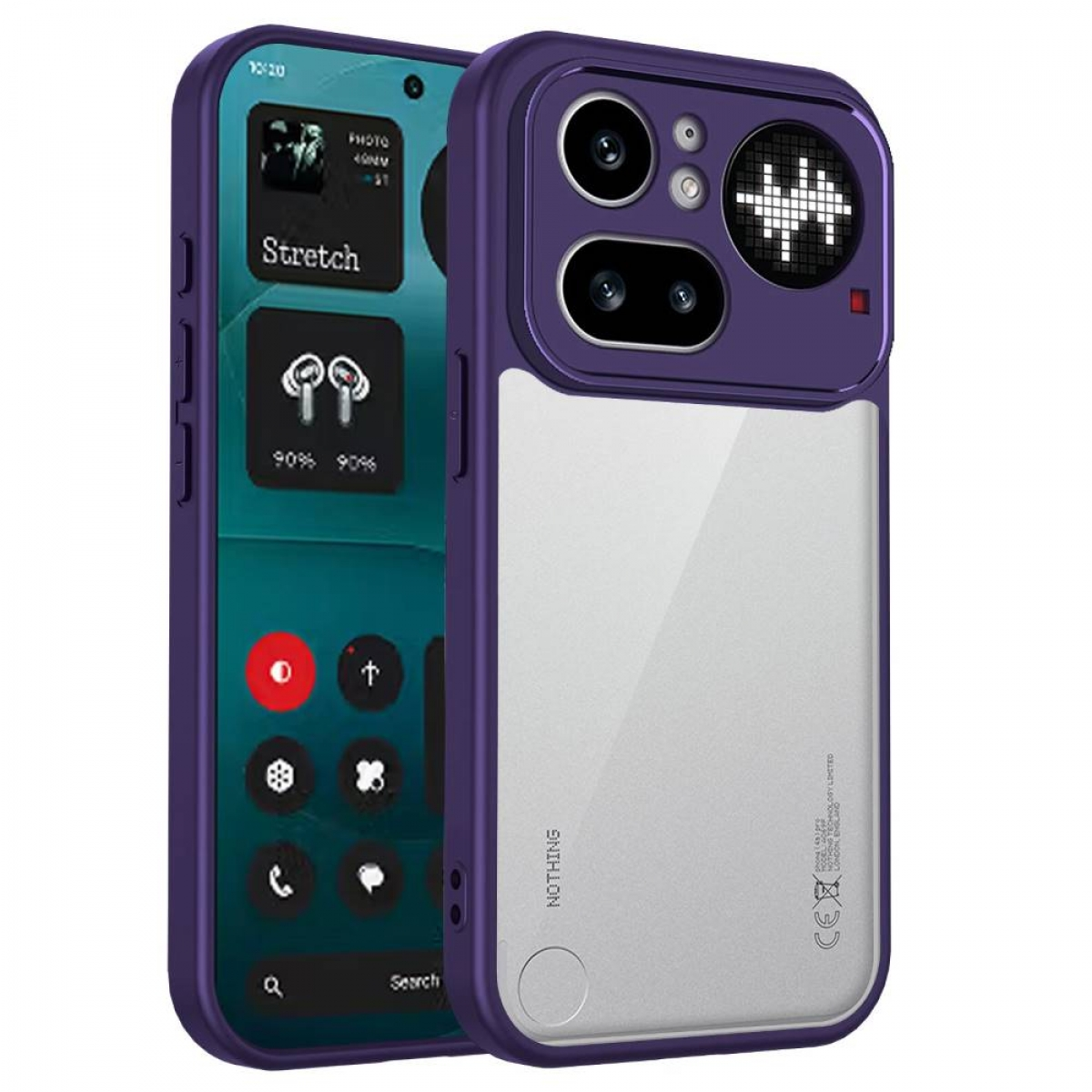 CASEONLINE TPU Acryl, Backcover, Nothing, Phone 4a Pro, Purple Mist ...