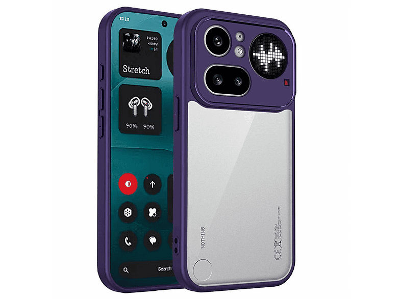 CASEONLINE TPU Acryl, Backcover, Nothing, Phone 4a Pro, Purple Mist ...