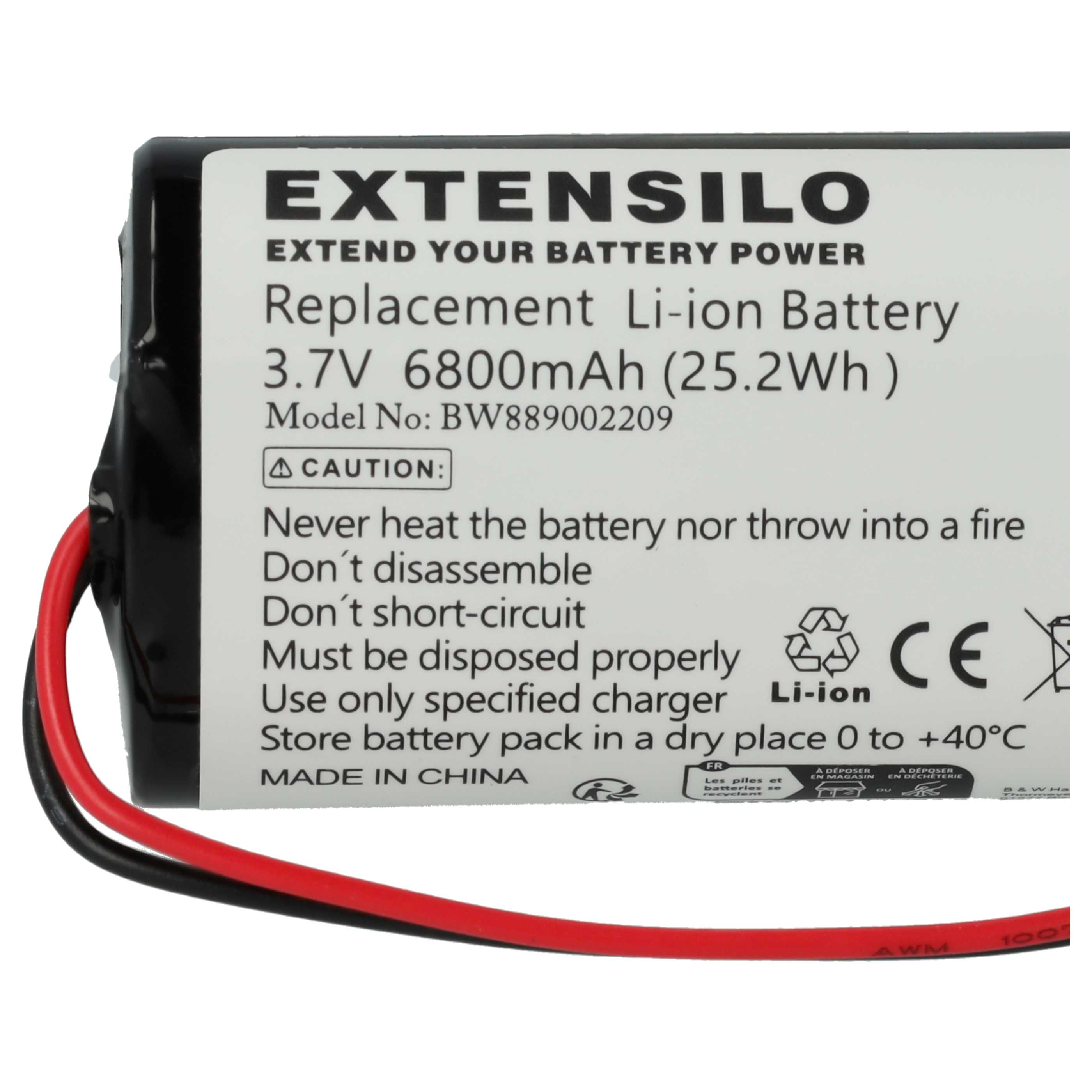 EXTENSILO 496131 Li-Ion Akku, Li-Ion, 6800 mAh | MediaMarkt
