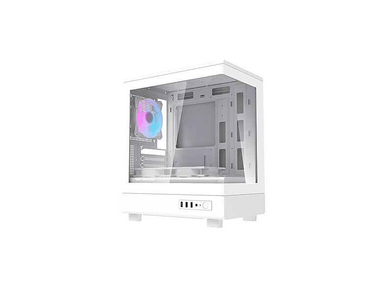 DARKFLASH TECH DB330M Micro ATX mit 3 Lüftern Weiß, Computer-Gehäuse ...