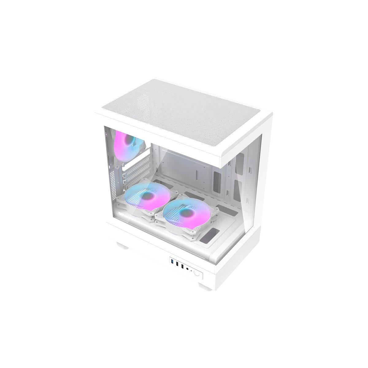 DARKFLASH TECH DB330M Micro ATX mit 3 Lüftern Weiß, Computer-Gehäuse ...