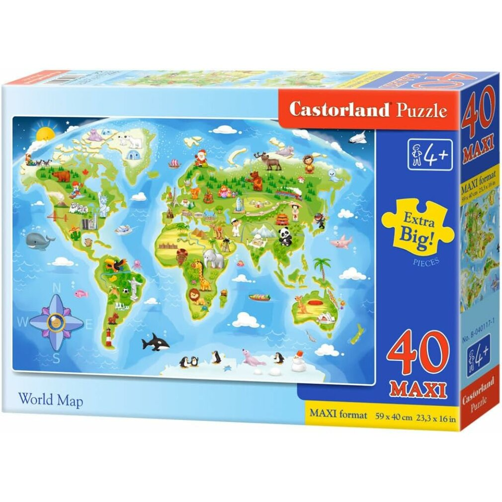 CASTORLAND World Map 40 pcs Puzzle | MediaMarkt