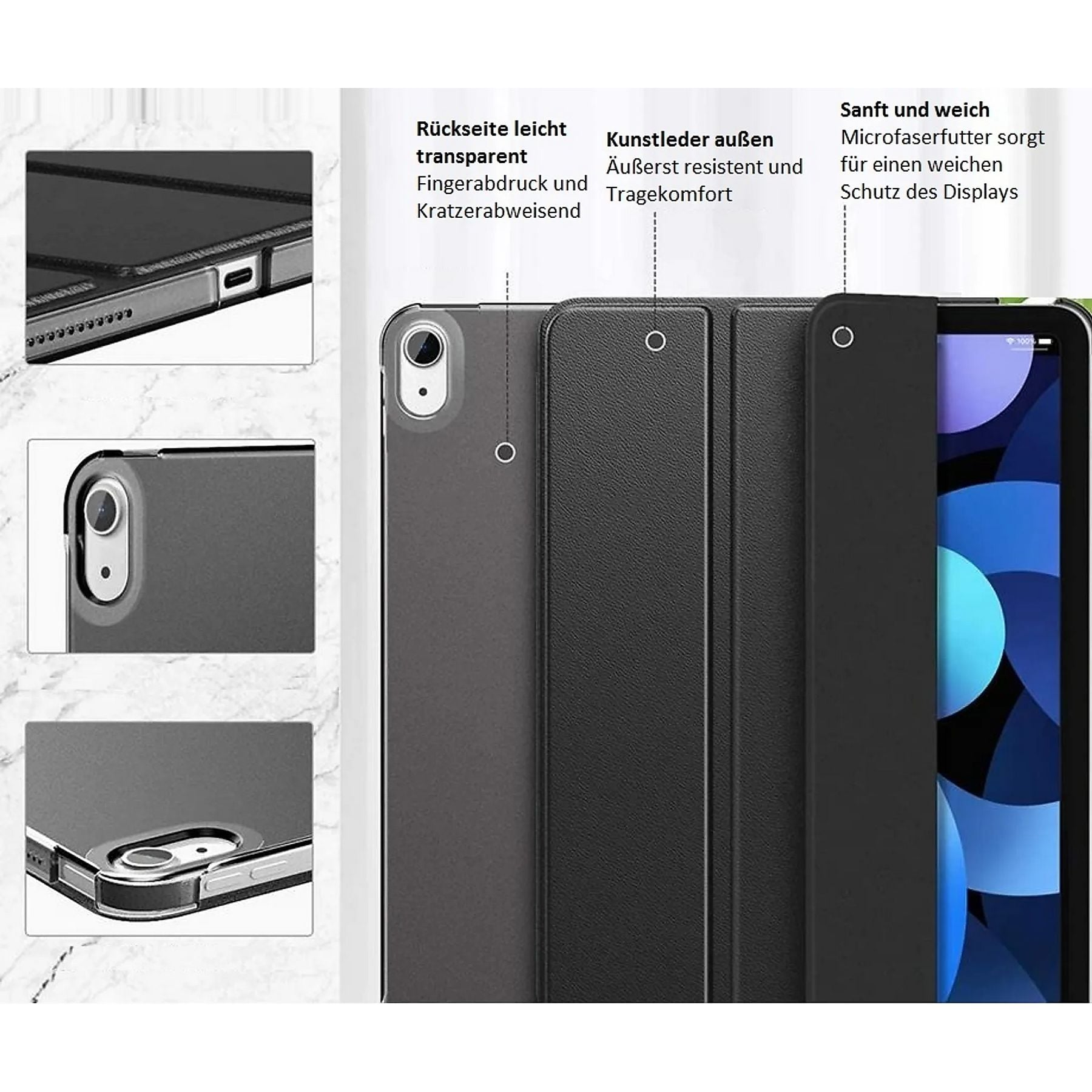 CRRYNUO Ultradünn, fingerabdruckresistent Tablethülle Bookcover für ...