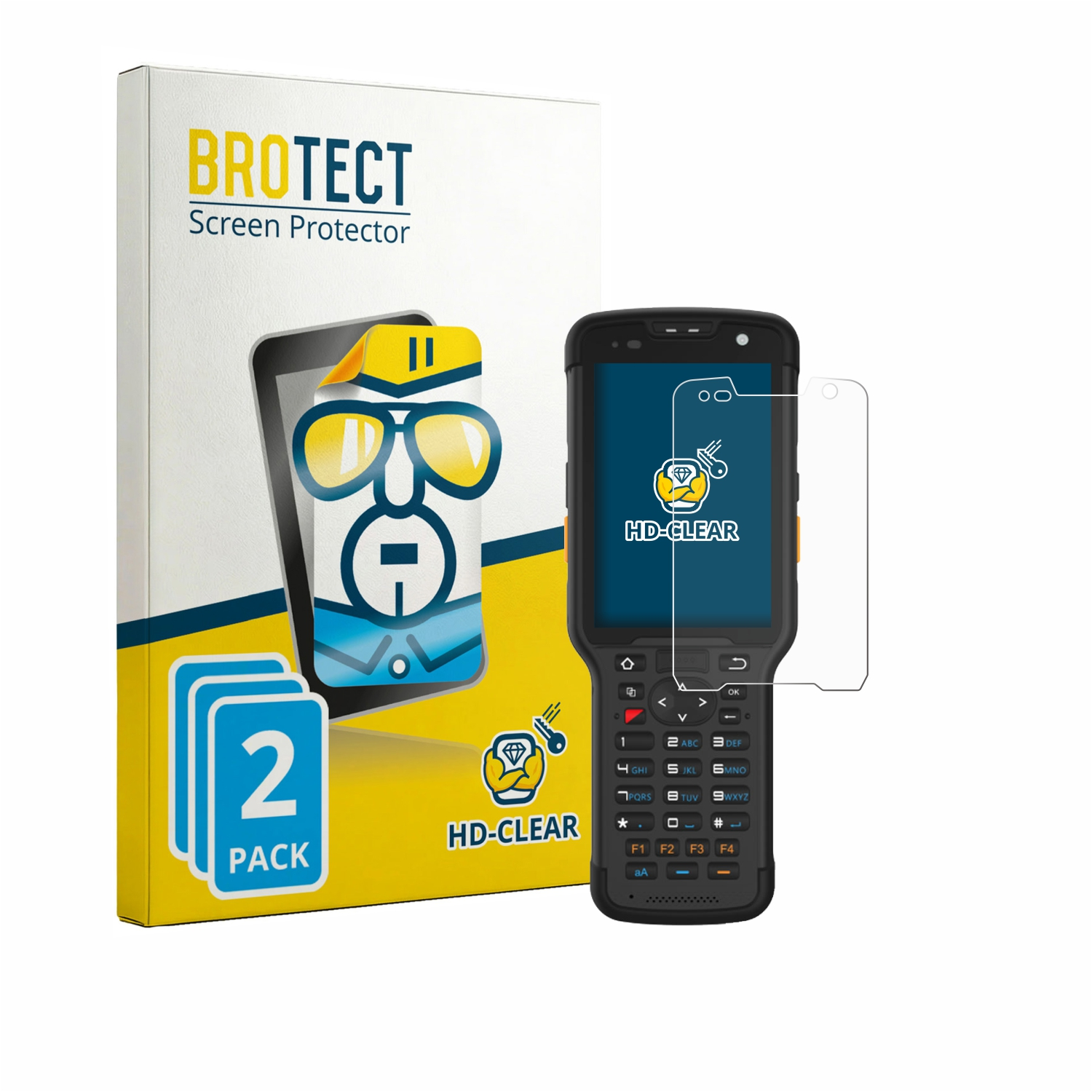BROTECT 2x klare transparente Schutzfolie (für Newland Speedata SD35 ...