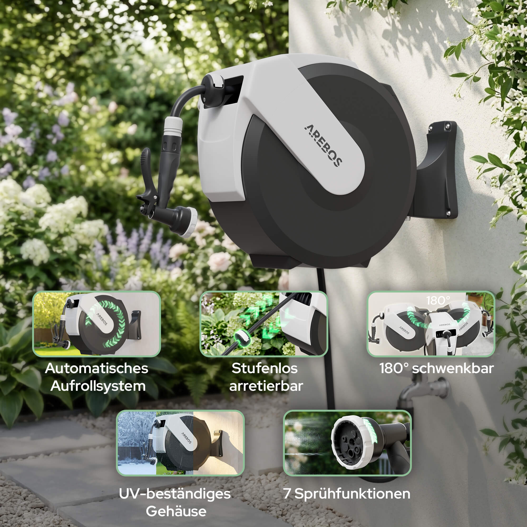 Verwunderlich Gartenschlauch Aufroller Testsieger Fotos