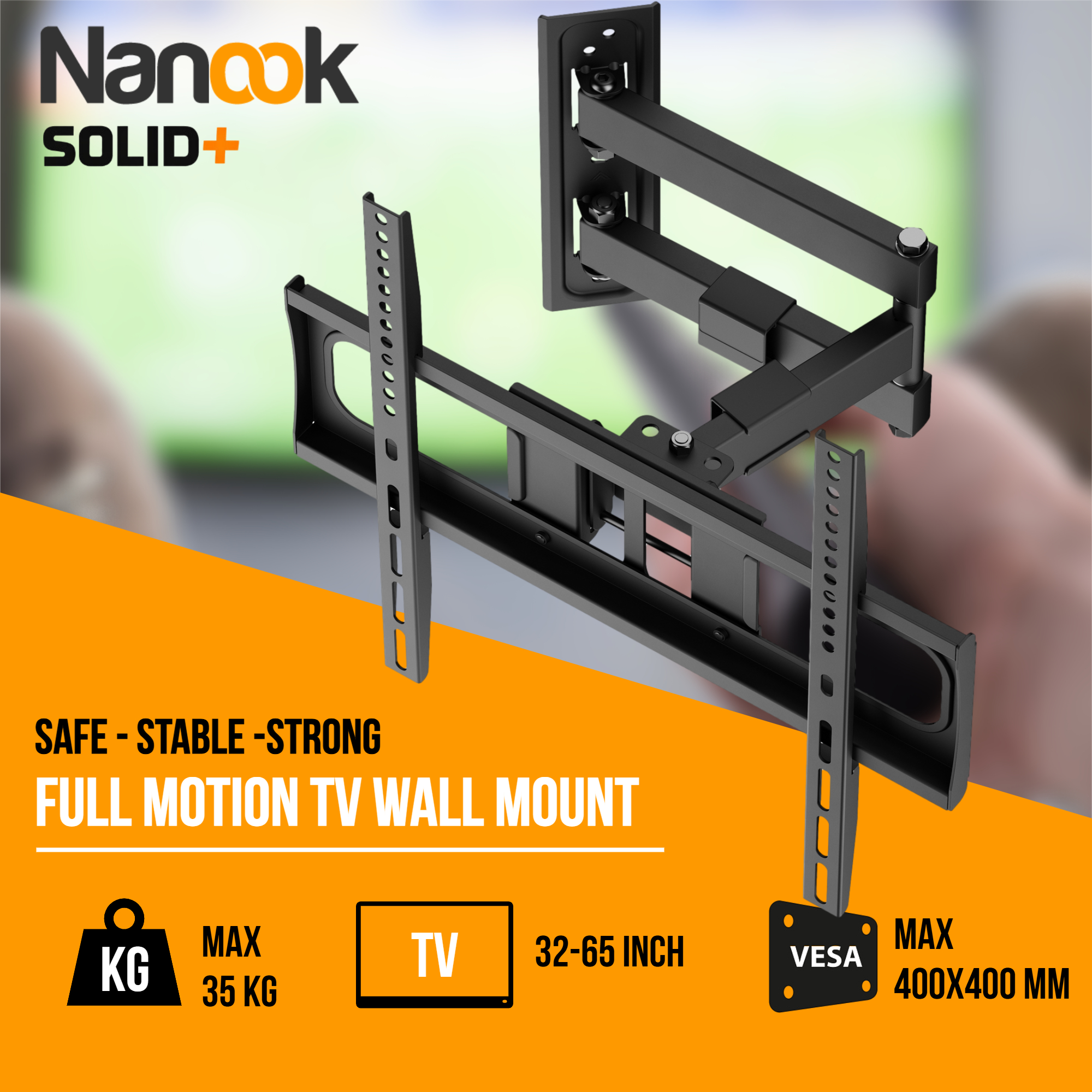 NANOOK Solid+ TURN M Support mural pour téléviseur Noir | MediaMarkt