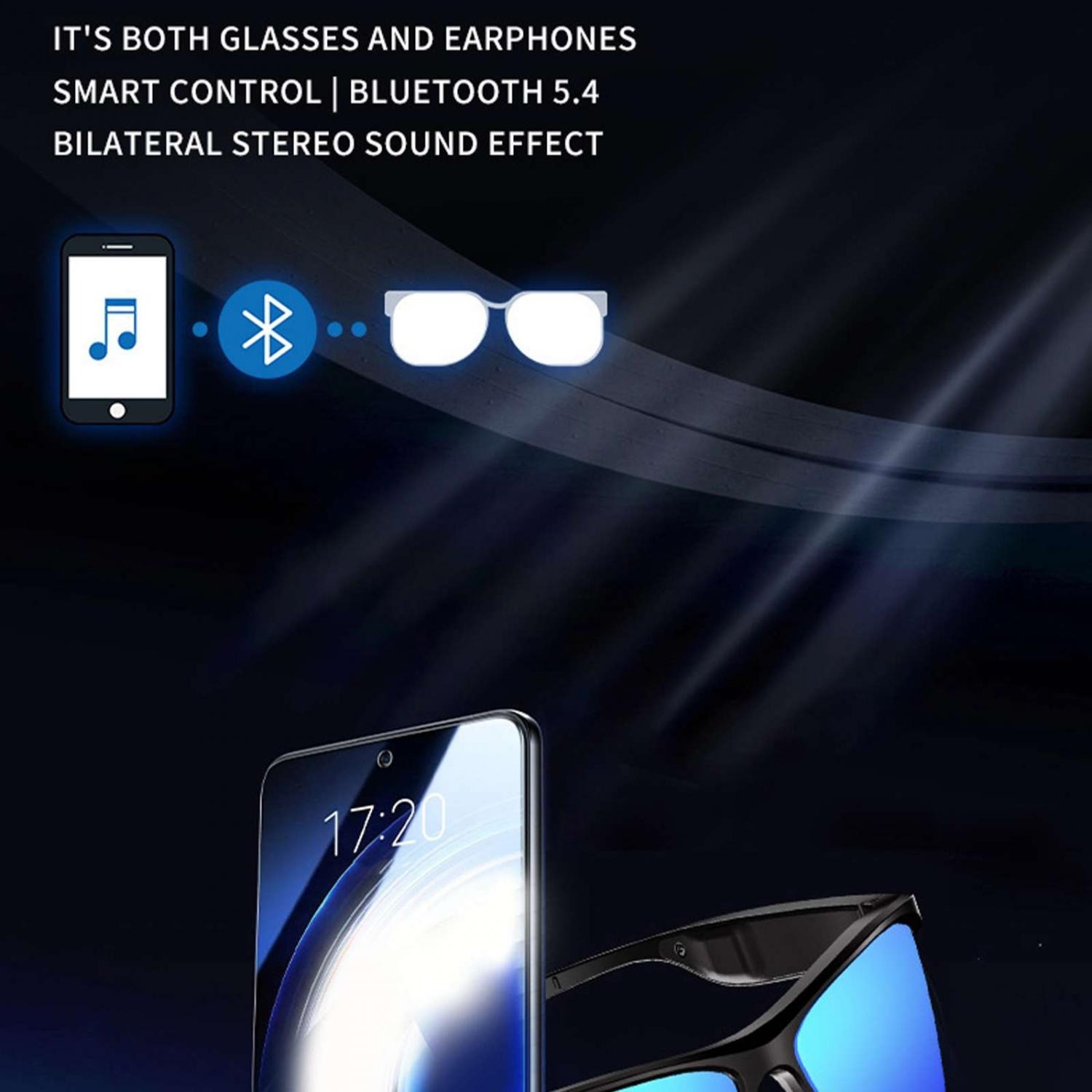 DARMLINK Übersetzungsfunktion, Stereo-Sound, Bluetooth KI-Brille ...