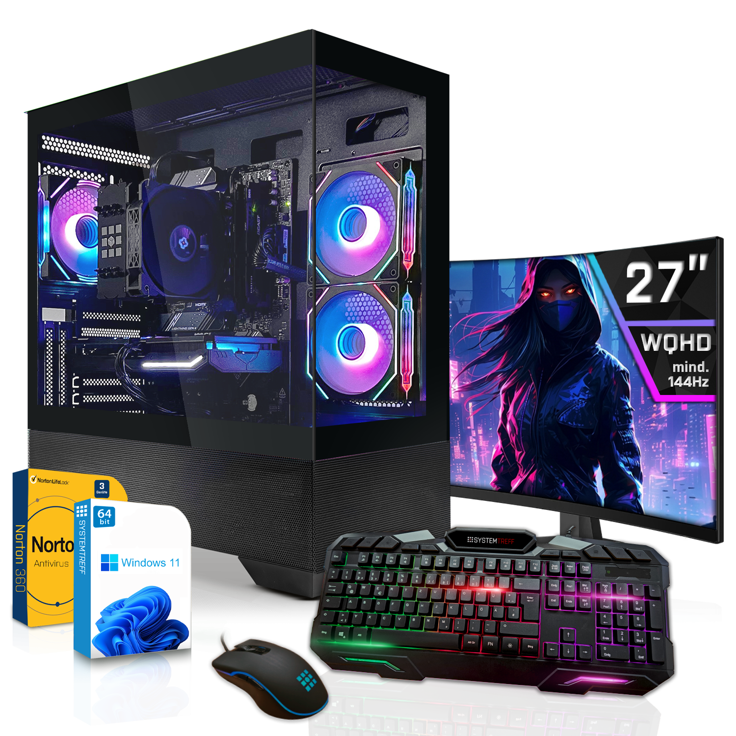 SYSTEMTREFF Gaming, Komplett PC Ryzen™ 7 9700X Prozessor, 32 GB RAM ...