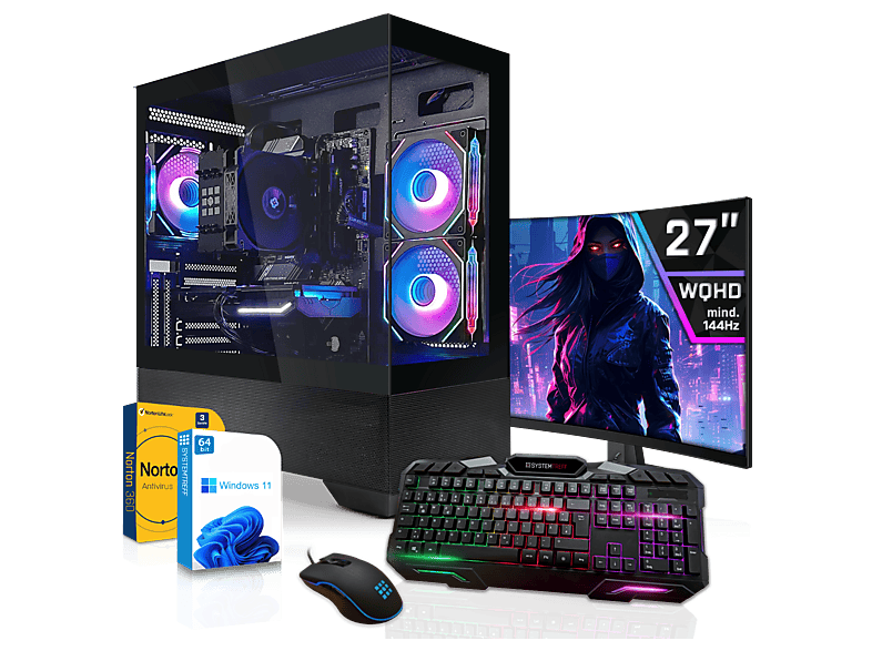 SYSTEMTREFF Gaming, Komplett PC Ryzen™ 5 7500X3D Prozessor, 32 GB RAM ...