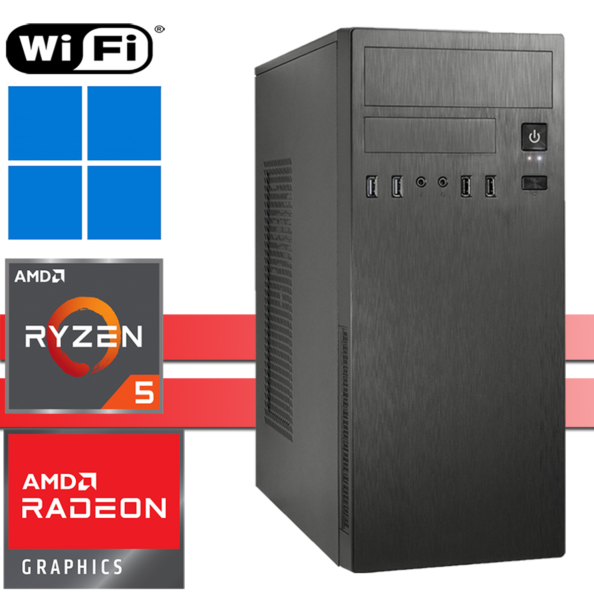 X-HARDWARE 5600G│32│2000│2│Win 11, Business PC mit AMD Ryzen™ 5 5600G ...