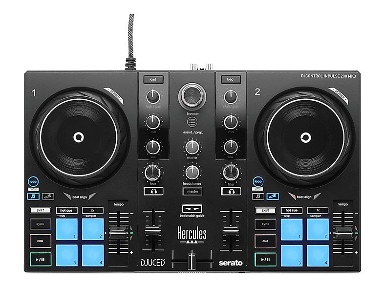 Controlador DJ | DJControl Inpulse 200 MK3 HERCULES, Negro | MediaMarkt