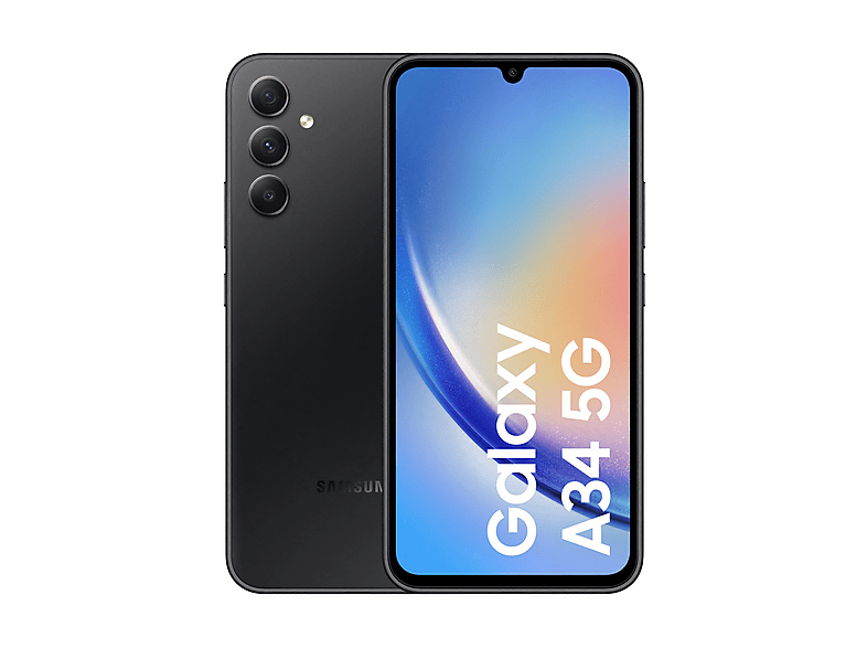 SAMSUNG Galaxy A34 5G, Graphite, Móvil Android, 128 GB, 6 GB RAM, 6,6 ...