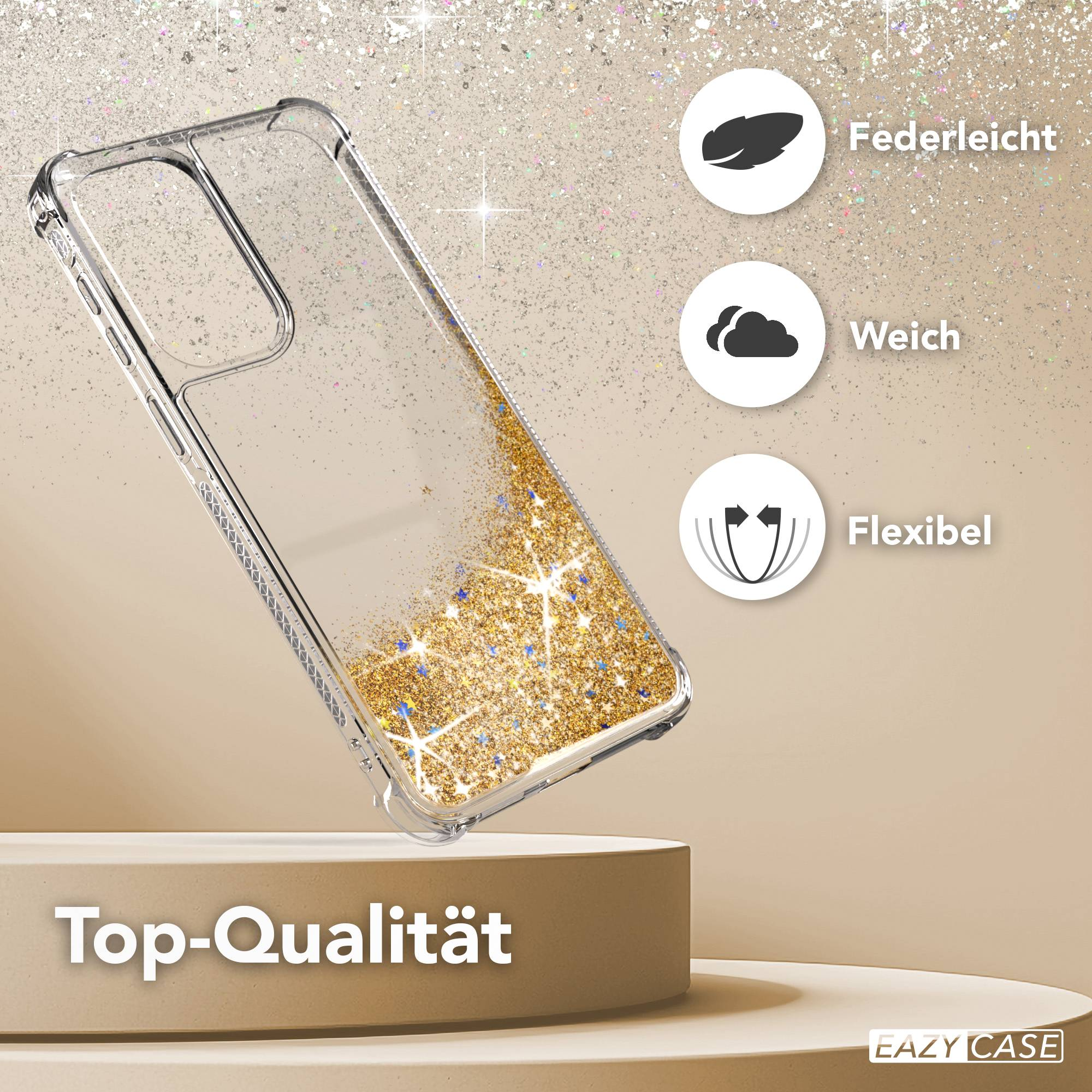 EAZY CASE Liquid Glittery Case, Backcover, Samsung, Galaxy A57, Gold ...