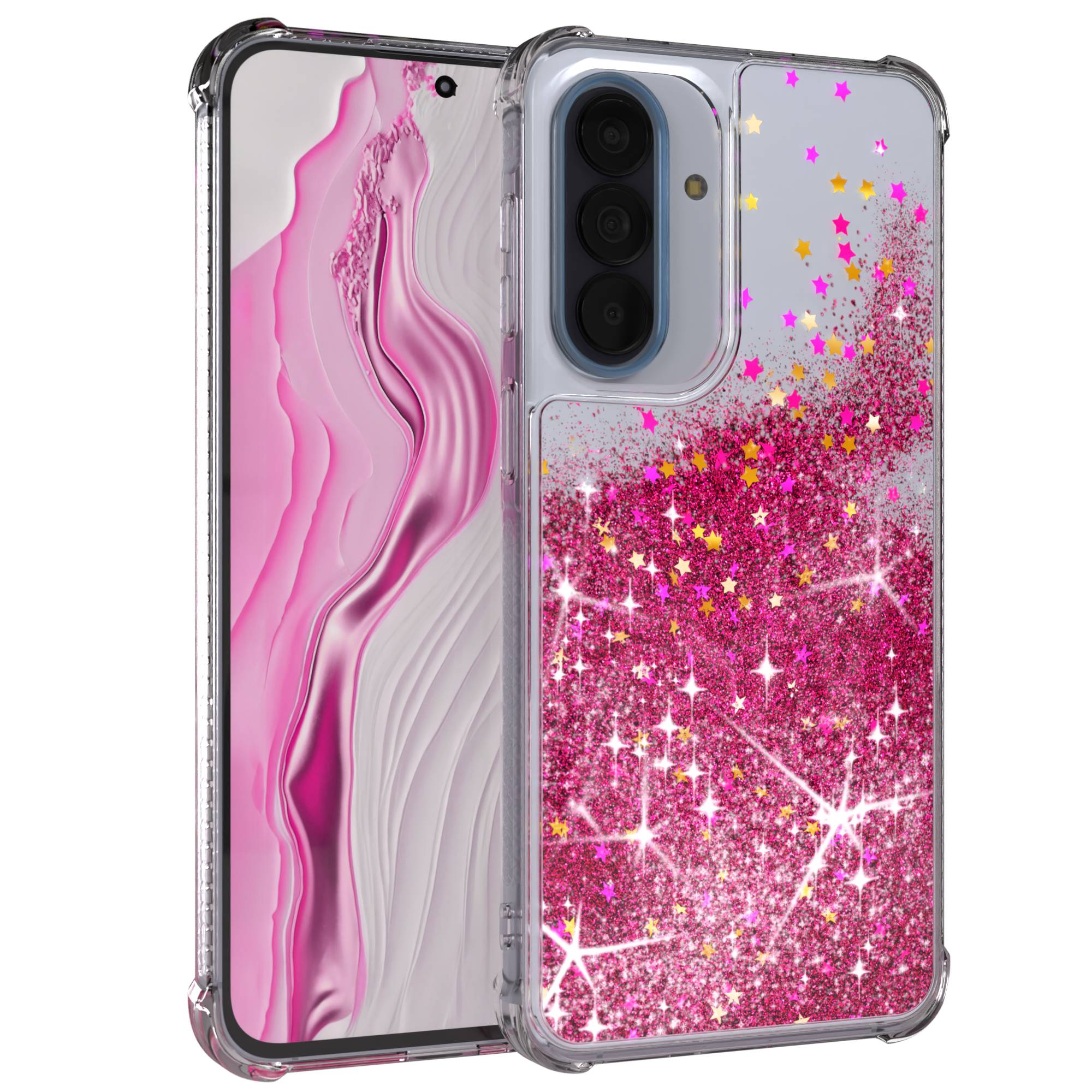 EAZY CASE Liquid Glittery Case, Backcover, Samsung, Galaxy A57, Pink ...