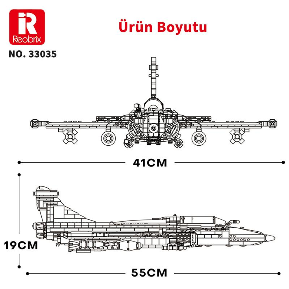 REOBRIX Dassault Rafale Jet Uçak Yapı Blok Seti 2099 Parça 33035 Fiyat ...