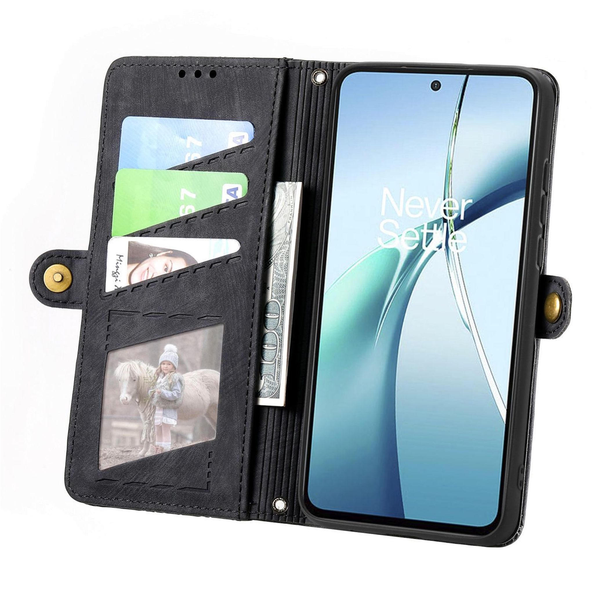 WIGENTO Wallet Zipper Tasche & Kreditkarten / Geld Fach, Bookcover ...