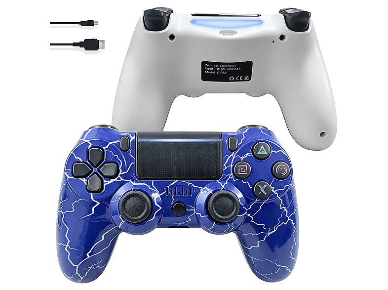 KINSI Gamepad für PC/PS2/PS3/PS4 Controller Wireless Gamepad mit Dual ...