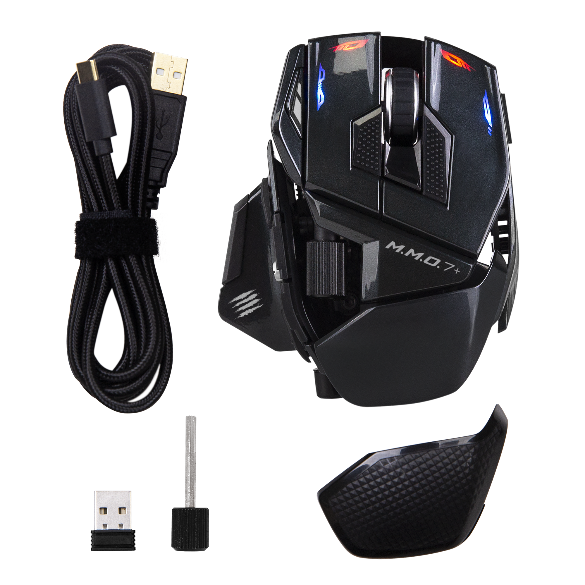 MADCATZ M.M.O. 7+ Maus, Schwarz | MediaMarkt