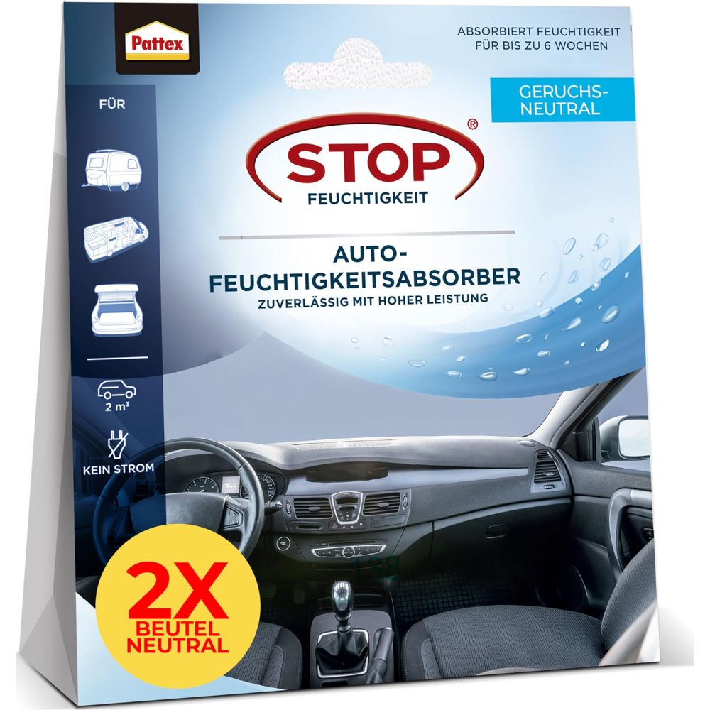 PATTEX AERO 360 Auto Sachet Auto-Feuchtigkeitsabsorber Luftentfeuchter ...