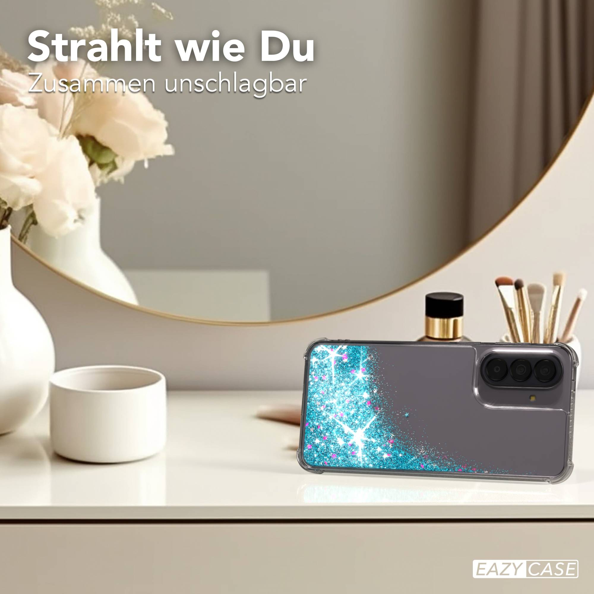 EAZY CASE Liquid Glittery Case, Backcover, Samsung, Galaxy A57, Blau ...