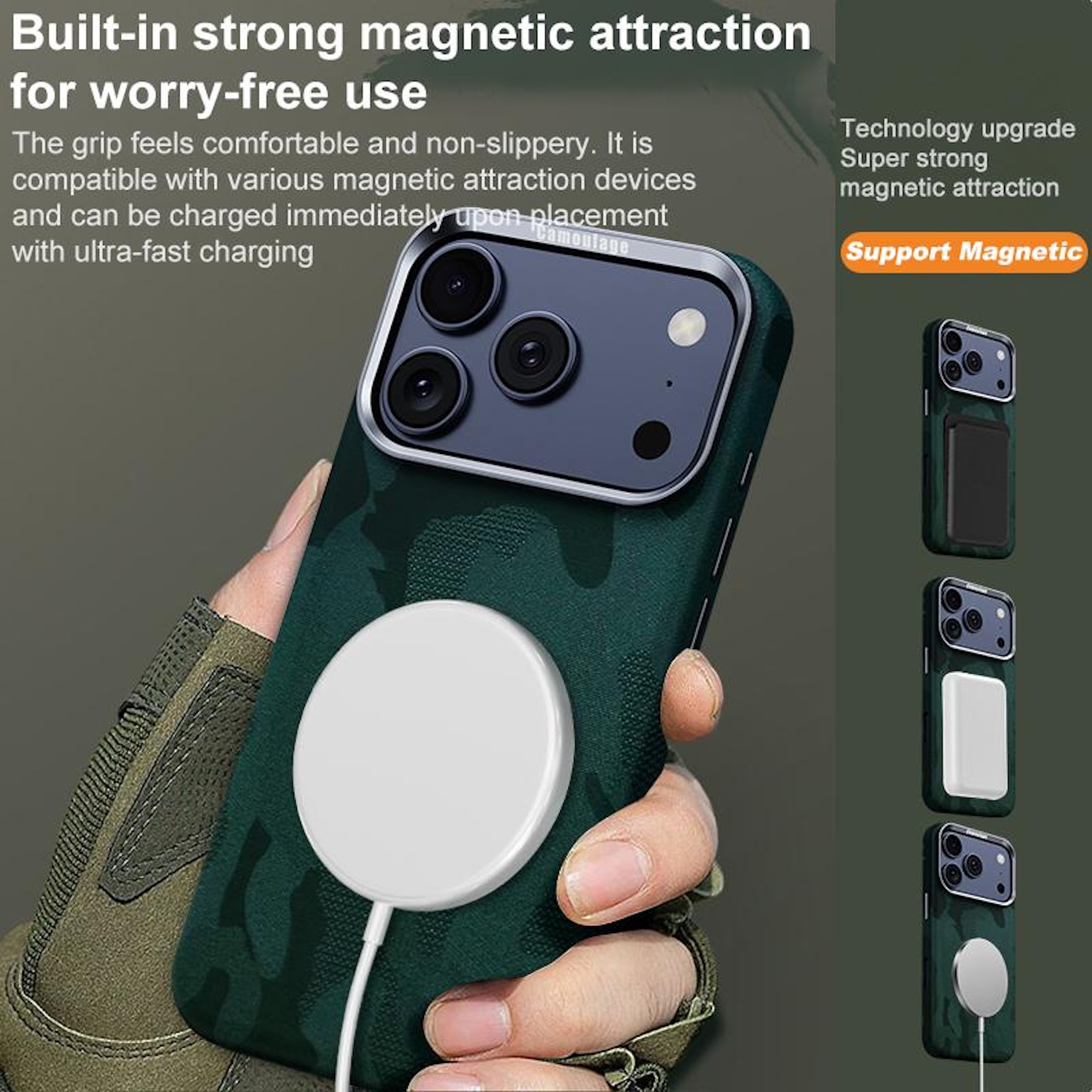 WIGENTO Carmouflage Struktur Schutz, Bookcover, Apple, iPhone 17 Pro ...
