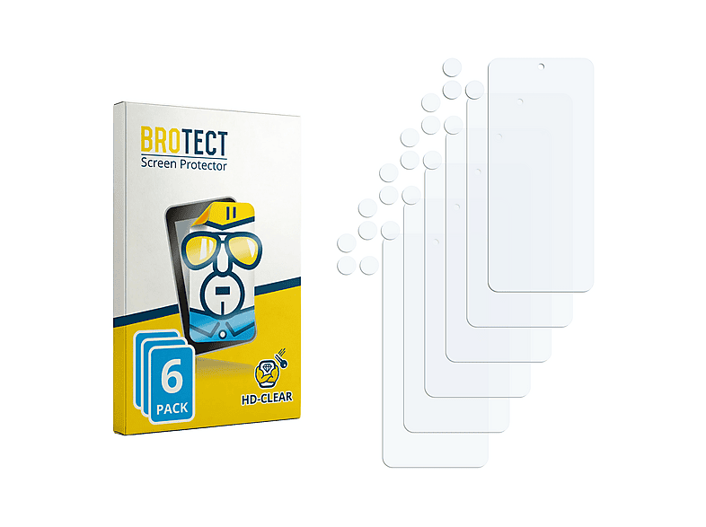 BROTECT 6x klare transparente Schutzfolie (für Motorola Moto G37 Power ...