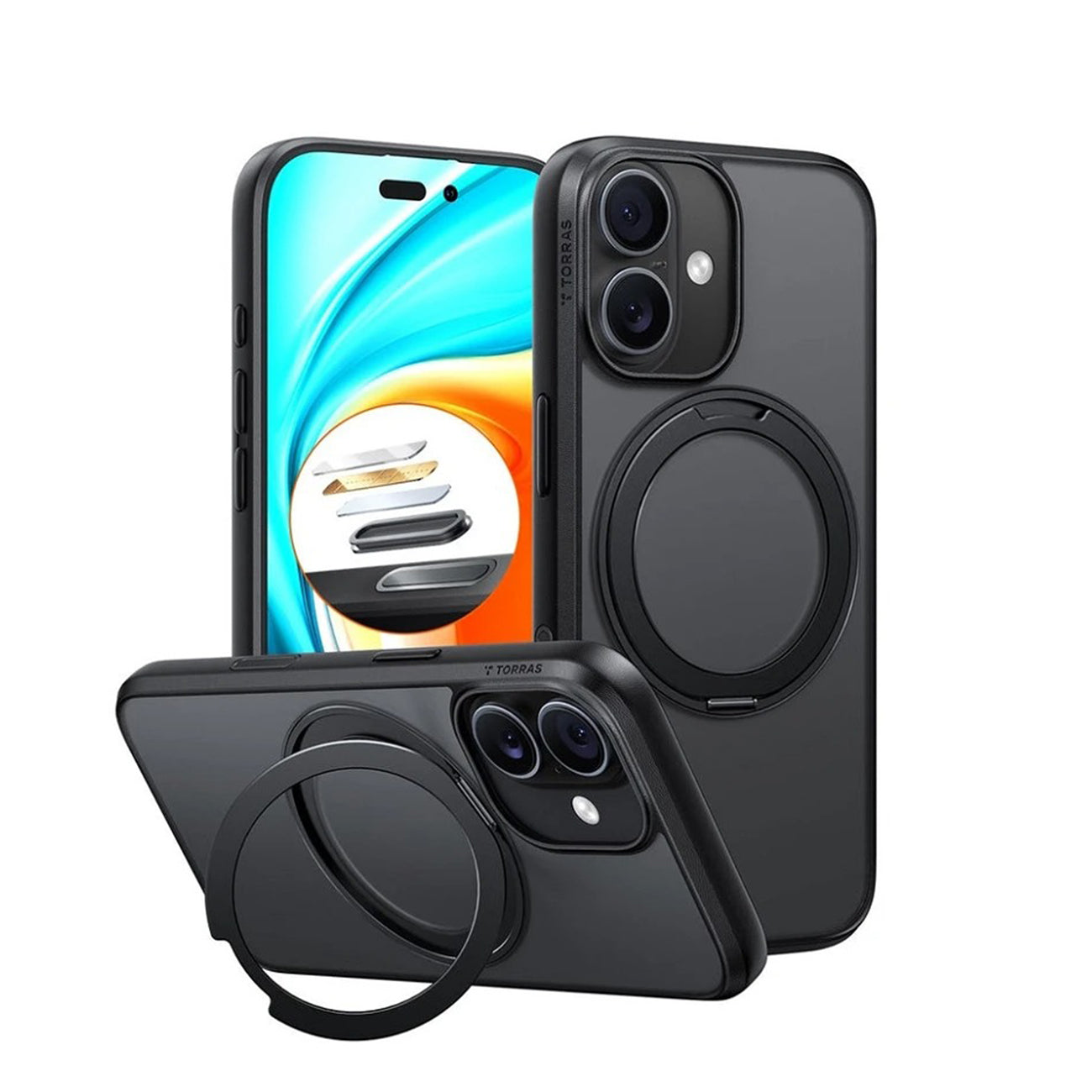 TORRAS Ostand Pro Series, Backcover, Apple, iPhone 17, Schwarz | MediaMarkt