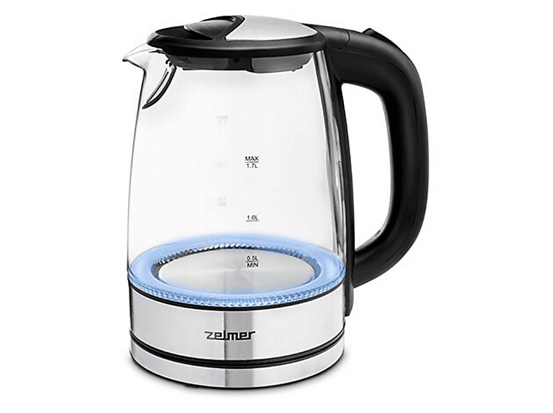 ZELMER Electric Kettle ZCK8024 Wasserkocher, Schwarz, Transparent | SATURN