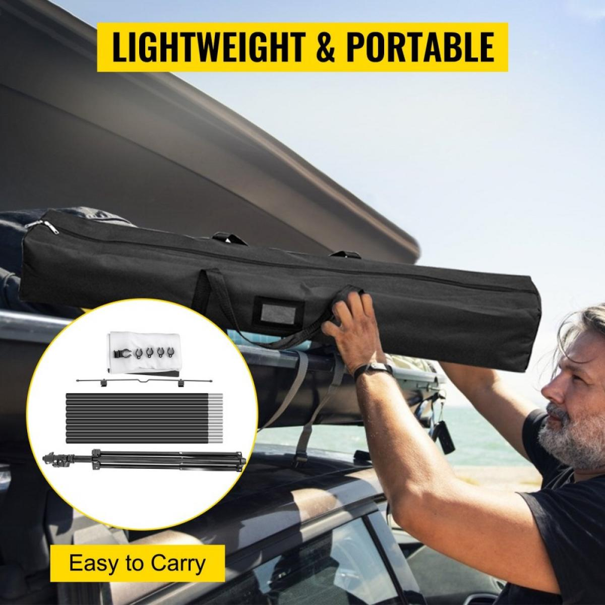 FLYSTAR 90 Zoll 4K 16:9 mit Stativ Rollo Leinwand | SATURN