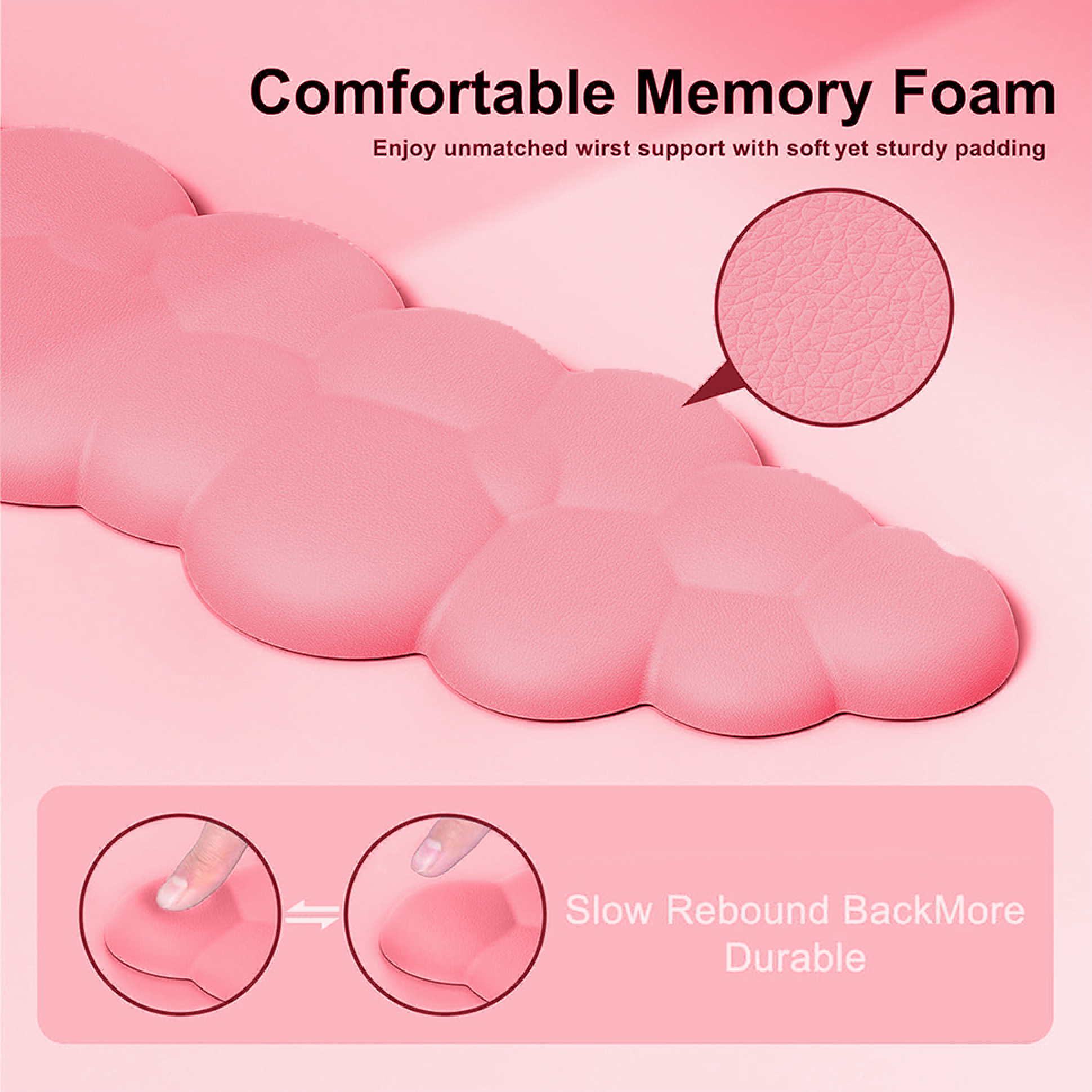 TUSERXLN Memory Foam Wolken Design Set Handgelenkauflagen-Set (41 cm x ...