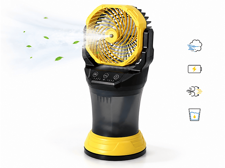 DECOME 15000mAh 2L Sprühnebel 90 Grad LED 4 Stufen Sprühnebel ...