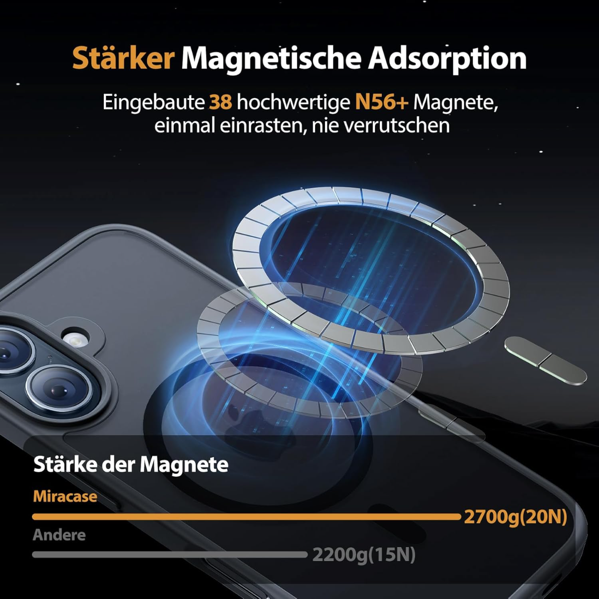 MANIKE Phone-Hülle, Backcover, Apple, iPhone 16, Schwarz | SATURN