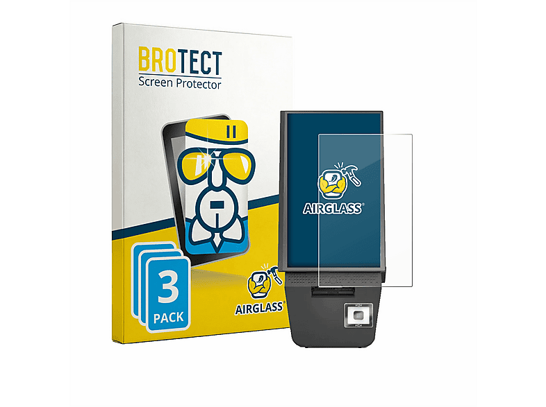 BROTECT 3x Schutzglas Panzer Folie Glas klar Schutzfolie (für Pyramid ...