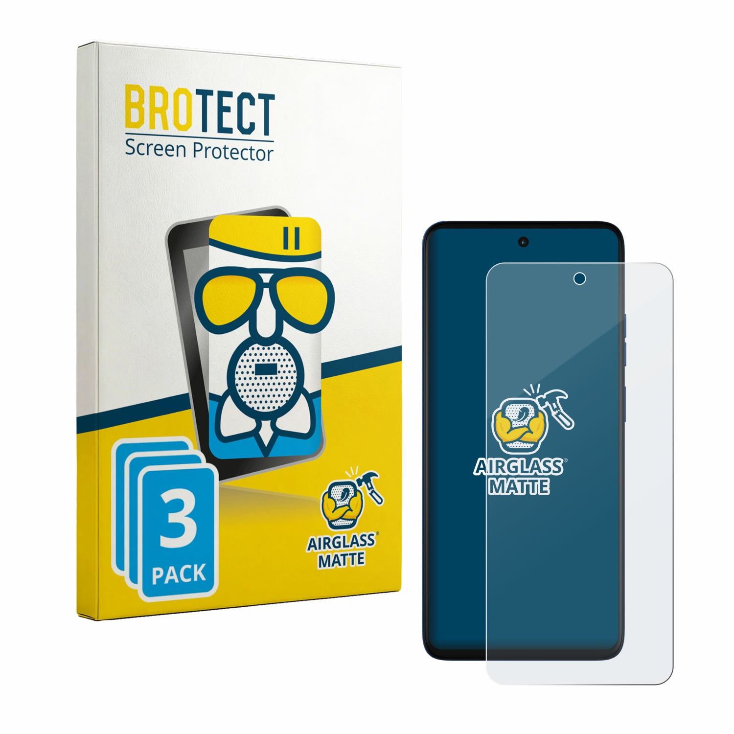 BROTECT 3x Entspiegelungs Schutzglas Panzer Folie Glas matt Schutzfolie ...