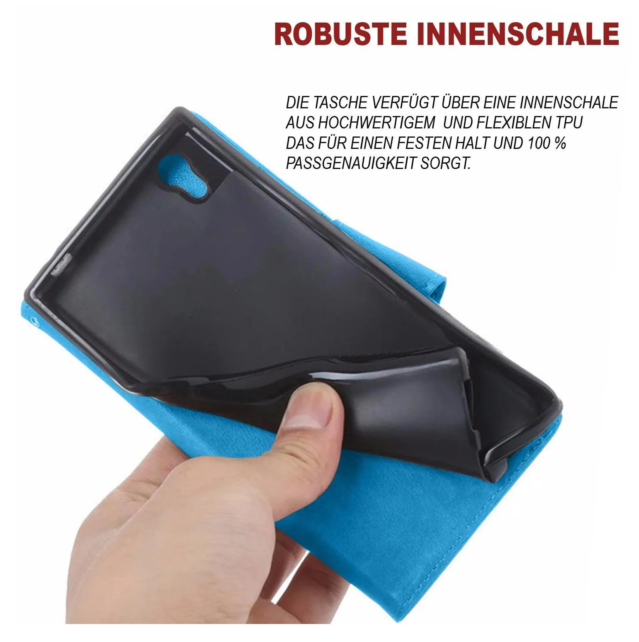 YIQIFA Klappbare, Backcover, Samsung, Galaxy S24 Ultra, Blau | MediaMarkt