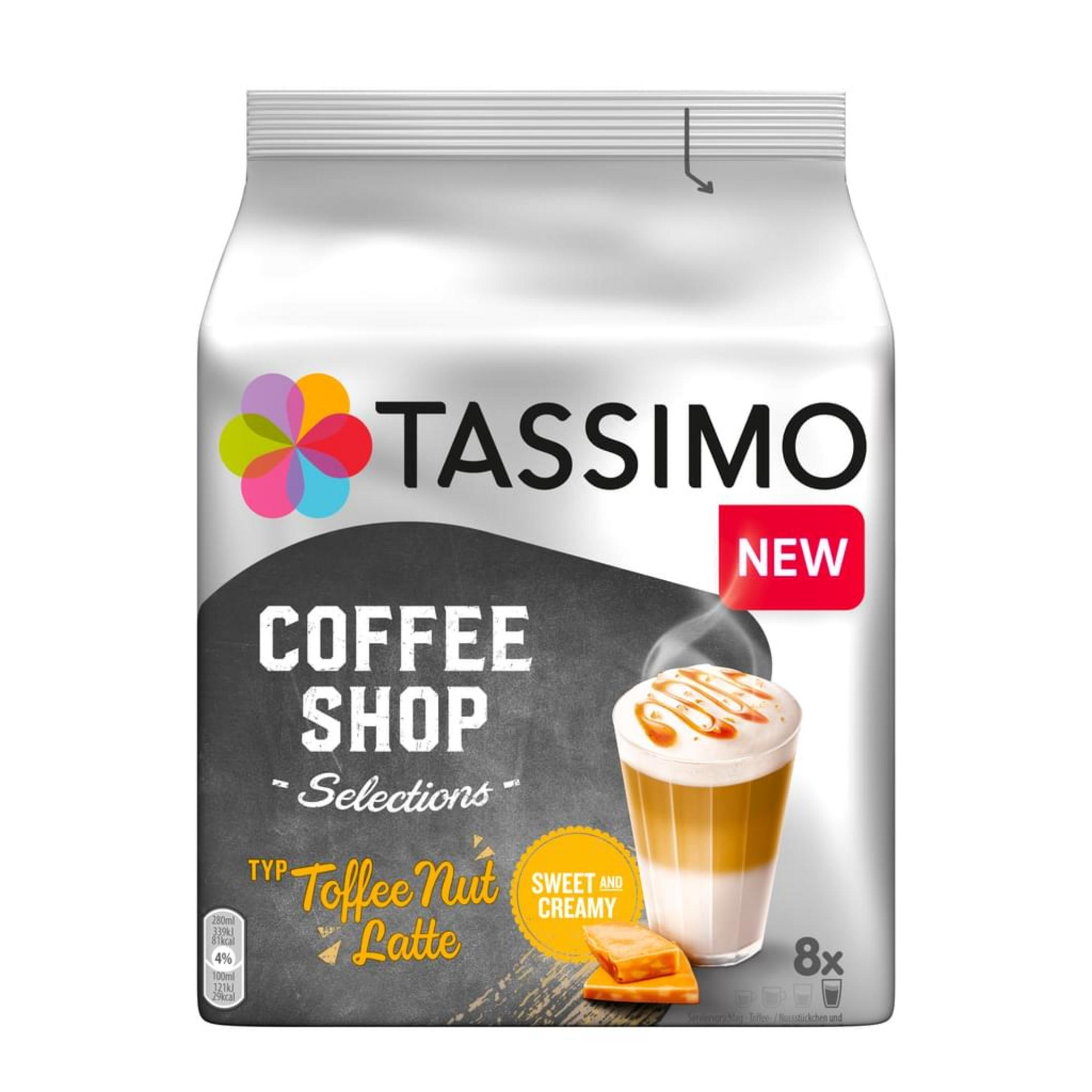 TASSIMO CAFFÈ IN CAPSULE Toffee Nut Latte, 188 g, Caramello-nocciola ...