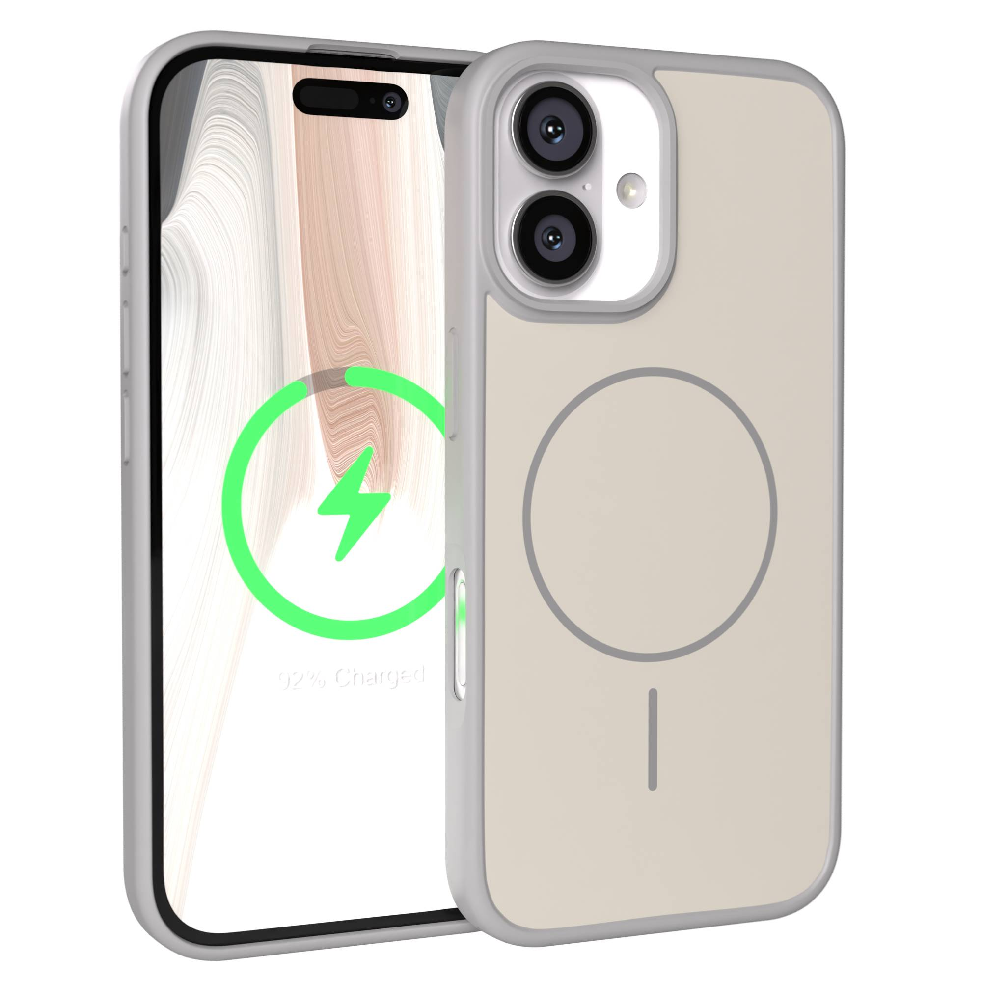 EAZY CASE Outdoor Case Thin MagSafe, Backcover, Apple, iPhone 16, Grau ...